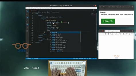 Basic Html Css How To Code A Stretch Button Asmr Programming Youtube