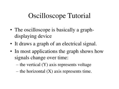 PPT Oscilloscope Tutorial PowerPoint Presentation Free Download ID