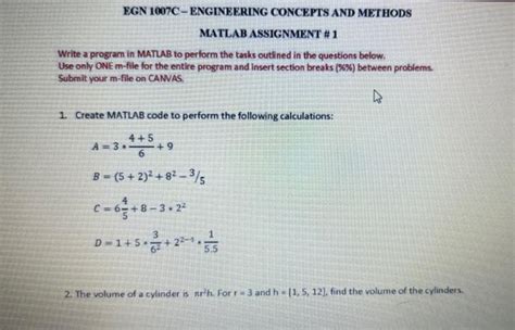 Solved Write A Program In Matlab To Perform The Tasks