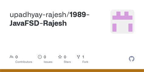 Github Upadhyay Rajesh1989 Javafsd Rajesh