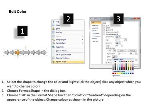 Eight Distinct View Point Diagram Vision Flowcharts PowerPoint Templates