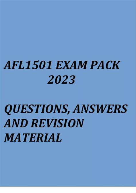 Language Through An African Lens Afl1501 Exam Pack 2023 Language Through An African Lens