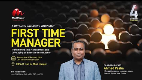ahmed pasha on linkedin 4th batch of “first time manager” will be on