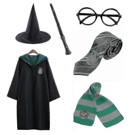 Harry Potter 6pc Set Magic Wizard Fancy Dress Cape Cloak Costumey O Estilo Azteca Bodega