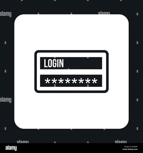 Username And Password Icon Simple Style Stock Vector Image And Art Alamy