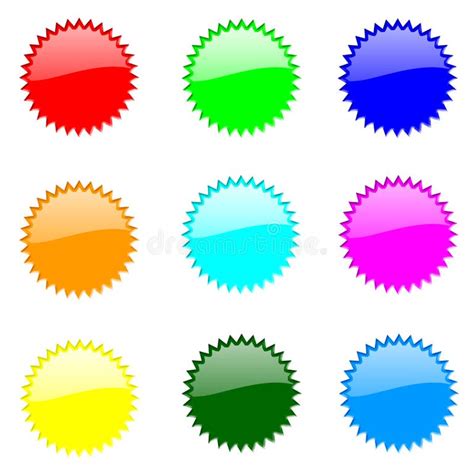 Glossy Coloured Web Buttons Stock Illustrations 123 Glossy Coloured