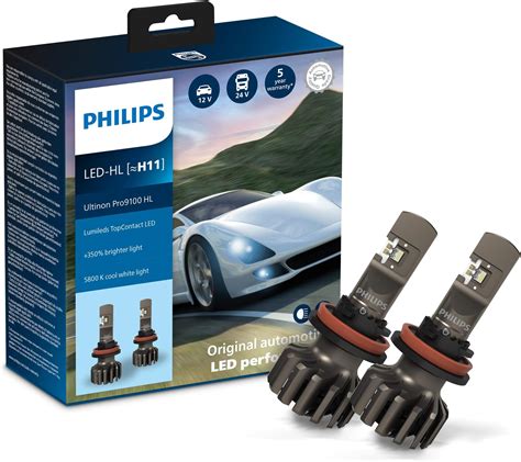 Philips Ultinon Pro9100 Led Car Headlight Bulb H11 350 5 800k