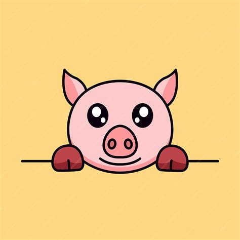 Premium Vector Vector Illustration Of Cute Pig And Chibi Animal