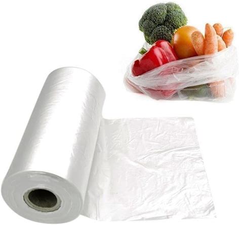 Sabco Plastic Bags On Roll Clear Poly Food Sandwich Food Bags For