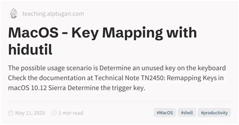 Macos Key Mapping With Hidutil