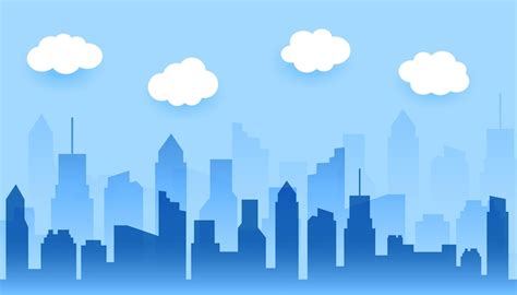 Simple City Vector Simple City Outline Vectors Download Free