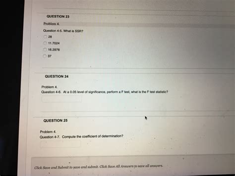 Solved Question 19 10 Points Problem 4 A Regression And