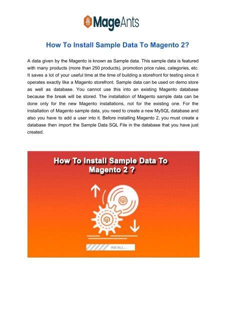 How To Install Sample Data To Magento 2