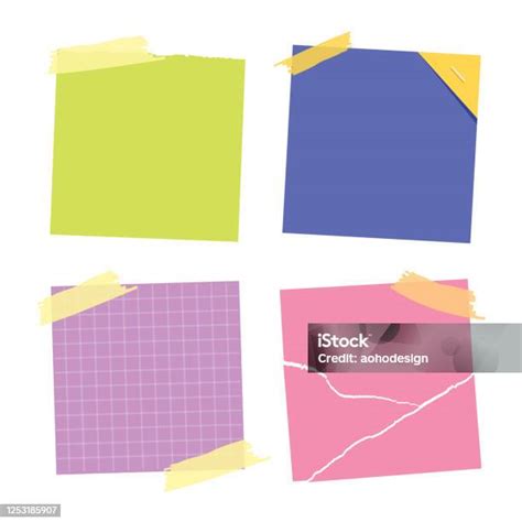 스티커 포스트 노트 컬렉션 작업 메모에 게시 그것을 할 수 있도록 알림 사무실 종이 스티커 컬렉션 0명에 대한 스톡 벡터 아트 및 기타 이미지 Istock