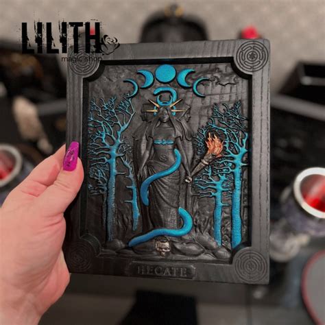 Hecate Wooden Panel Lilith Magic Candles