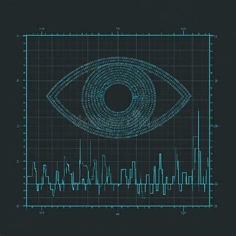 Digital Eye Illustration With Binary Code Overlay And Data