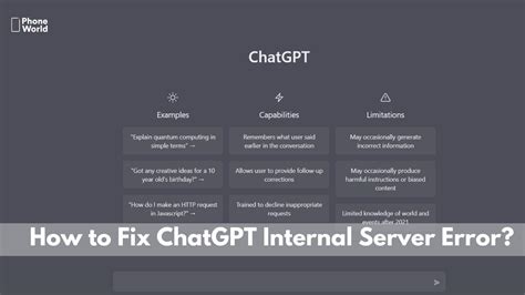 How To Fix ChatGPT Internal Server Error Easiest Methods
