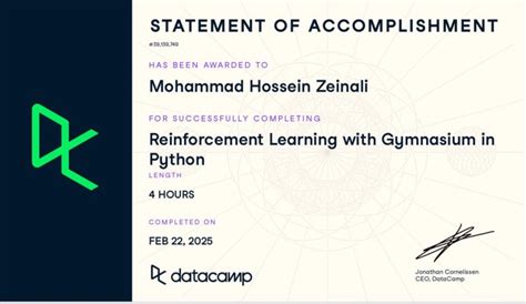 mohammad hossein zeinali on linkedin reinforcementlearning ai