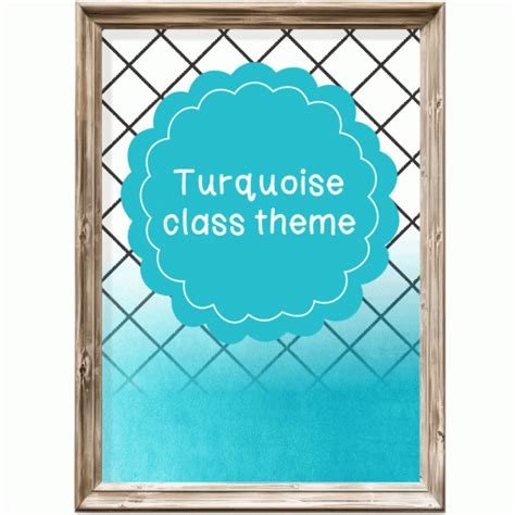Class Theme Turquoise Patterns Clever Wolfee Class Theme Turquoise Patterns Clever Wolfee