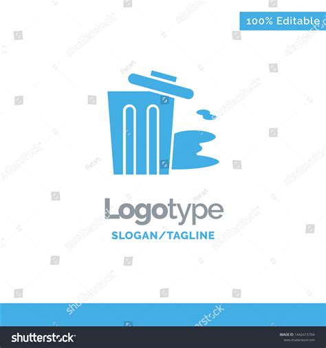 Environment Garbage Pollution Trash Blue Solid Stock Vector Royalty