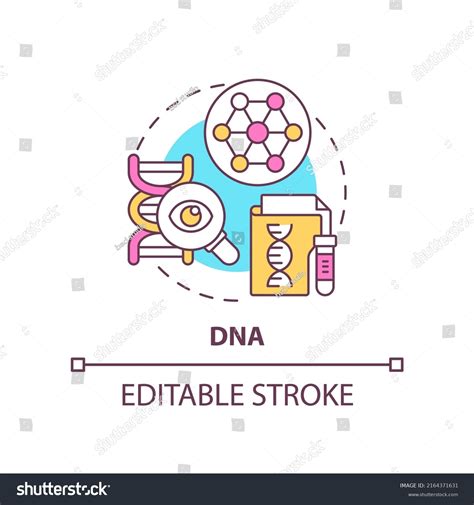 Dna Concept Icon Biometric Identification Technology Stock Vector Royalty Free 2164371631