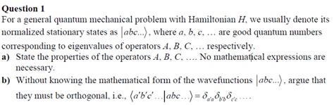 Wave Function Linear Combination How To Approach Homework Problems
