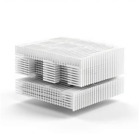 Modern 3d Array Isolated On White Background Design Concept Stock Illustration Illustration Of