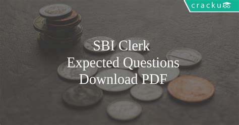 SBI Clerk Expected Questions 2019 PDF Cracku