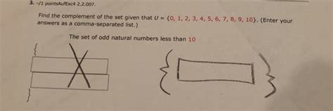 Solved 3 1 Pointsaufexc4 22007 Find The Complement Of