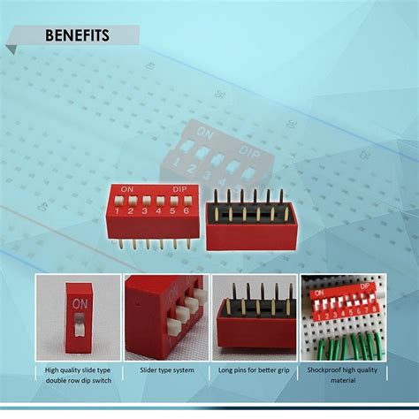 Slide Type Switch Module 254mm 1 Pc Per Order 1 12way Dip Red Pitch
