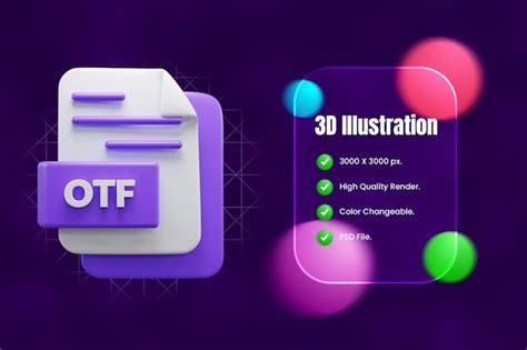 Premium Psd Rtf File 3d Icon Or Rtf File 3d Icon Illustration