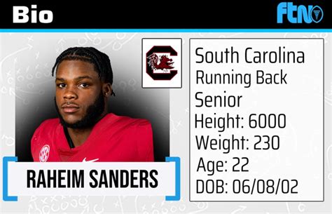 2025 Nfl Draft Scouting Report Raheim Sanders