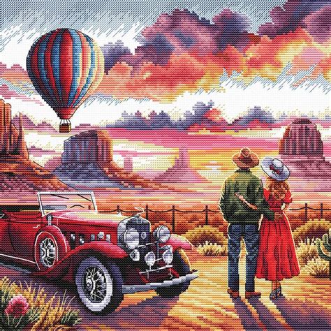 Kit Broderie Point De Croix Voyage Romantique Ava