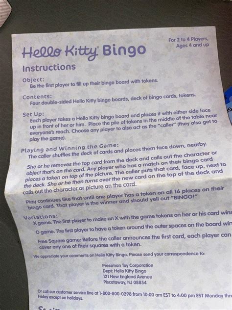 Vintage Hello Kitty Bingo Set Hobbies And Toys Toys And Games On Carousell