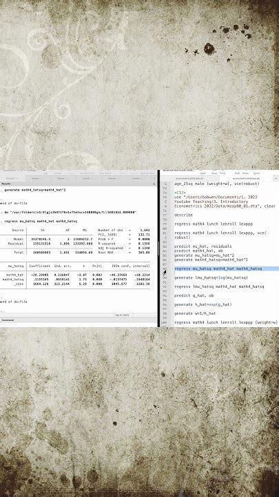Stata Commands For The Special Case Of White Test For