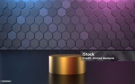 육각형 3d 배경 연단 금 제품 디스플레이 그림 렌더링 플라이어 디자인 비즈니스 디자인 모든 제품 디자인 등 0명에 대한 스톡 사진 및 기타 이미지 Istock