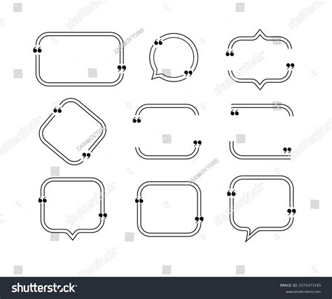 Quote Box Frames Set Isolated Bubble Stock Vector Royalty Free 2271073185 Shutterstock
