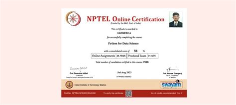 Harinesh Adhisheshan On Linkedin Nptel 1 Credit Course Completed