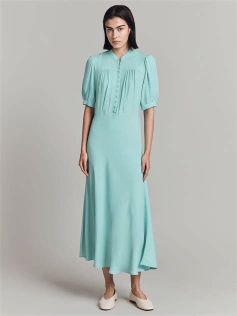 Ghost Adele Puff Sleeve Crepe Midaxi Dress Endource