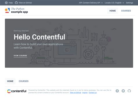 Github Contentfulthe Example Apppy Example App For Contentful In