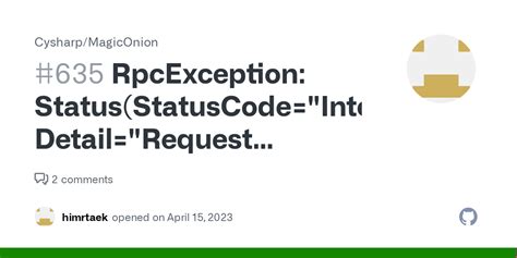 RpcException Status StatusCode Internal Detail Request Protocol Is Not Supported
