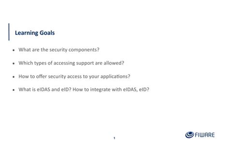 Fiware Identity Management And Access Control Ppt