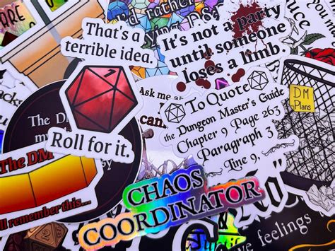 Dungeon Master Vinyl Sticker Set Dandd Pathfinder Ttrpg 28 Pc Etsy