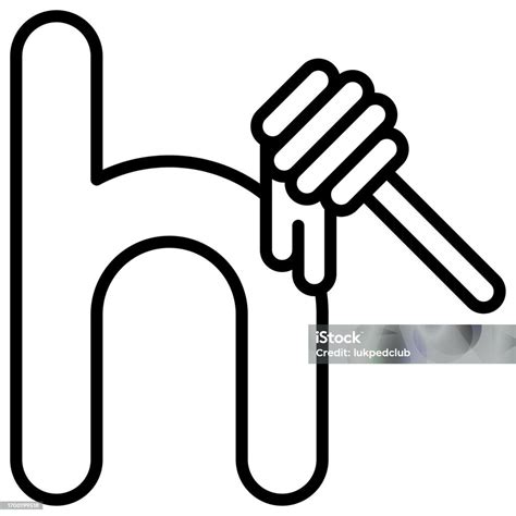 꿀 아이콘 벡터 일러스트레이터가 있는 문자 H 알파벳 0명에 대한 스톡 벡터 아트 및 기타 이미지 0명 교육 꿀 Istock