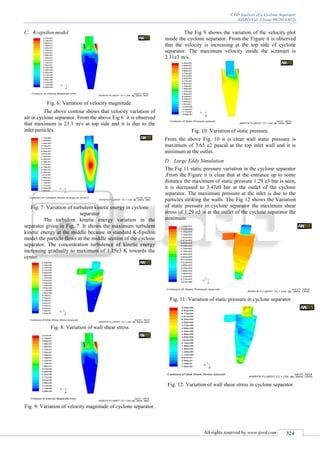CFD Analysis Of A Cyclone Seperator PDF
