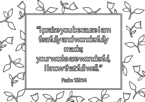Psalm 139 14 Coloring Pages 2025