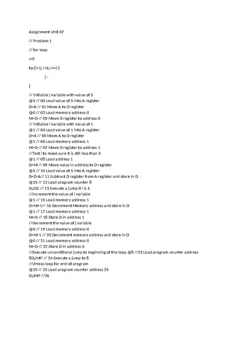 Assignment Unit 07 Problem 2 If Then Else I If I