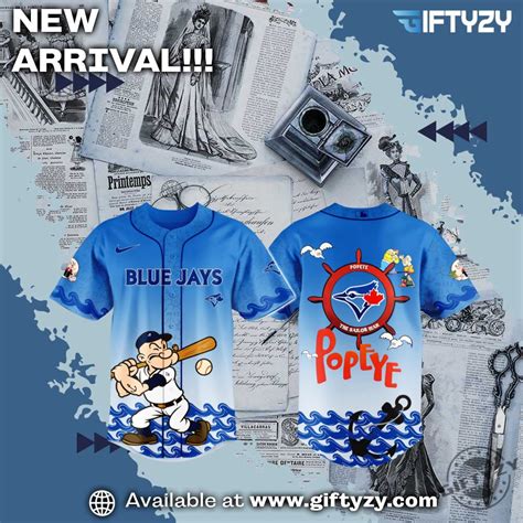 Mlb Toronto Blue Jays Baseball X Popeye Movie Cartoon Vintage Jersey