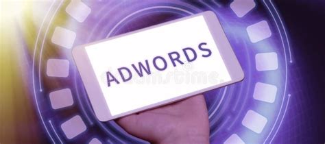 hand writing sign adwords business idea set budget for advertising and