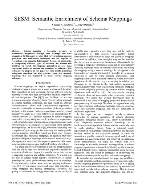 pdf sesm semantic enrichment of schema mappings